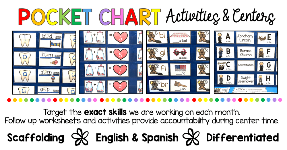 February Pocket Chart Kits — Keeping My Kiddo Busy