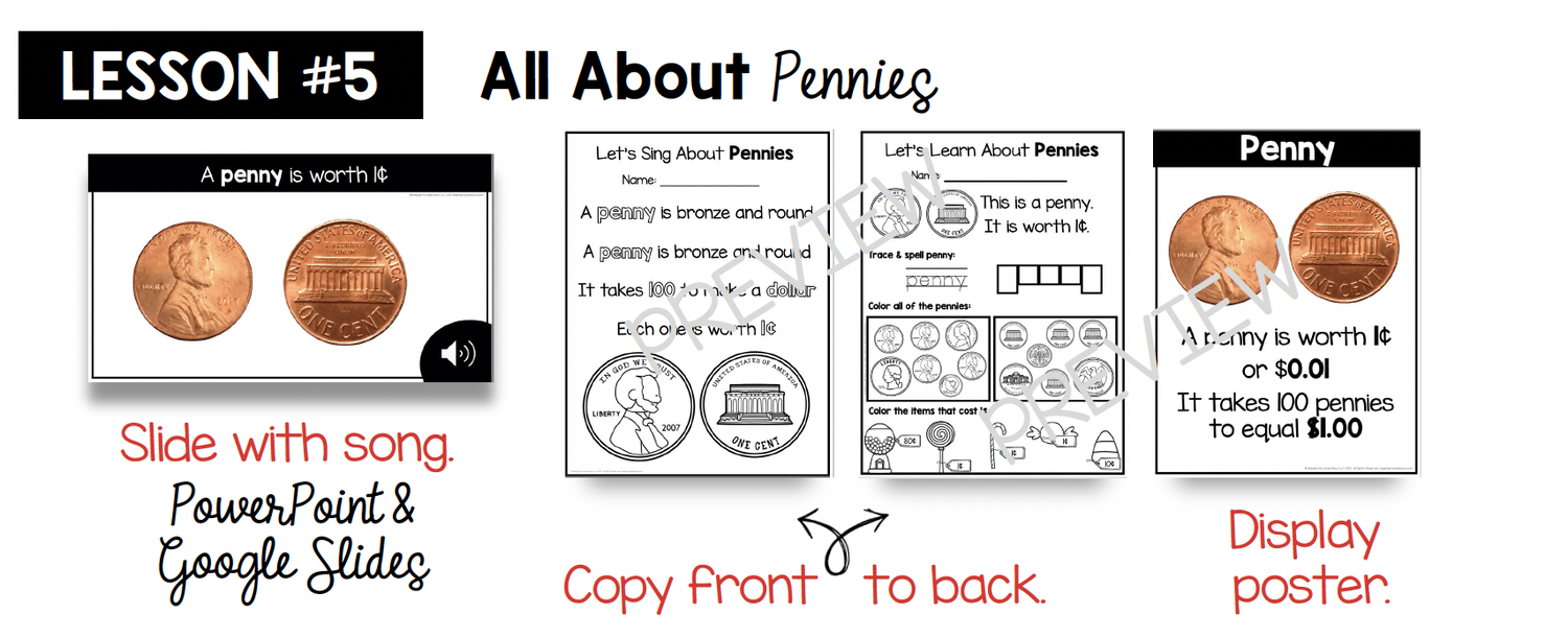 Dollars and Coins - Money Math for Kindergarten and First Grade ...