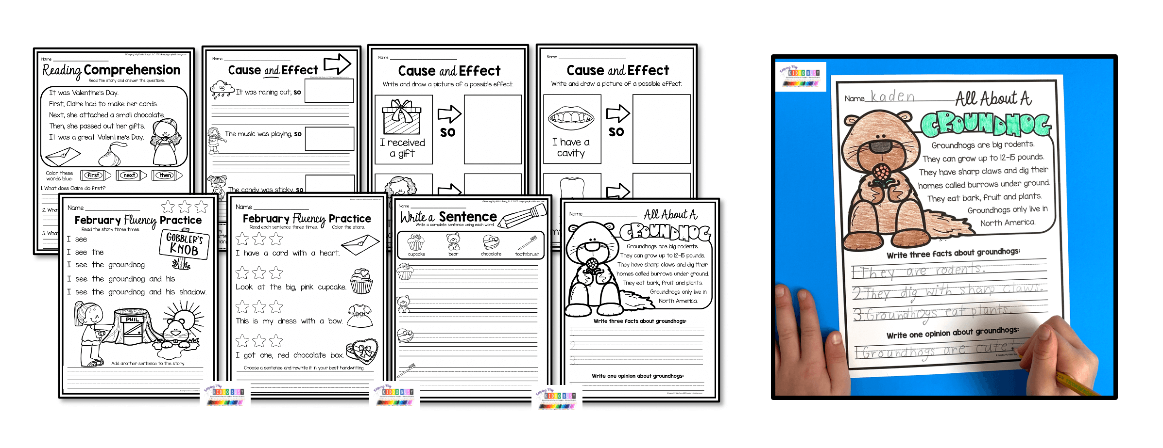First Grade February Worksheets and Activities FREEBIES — Keeping My ...