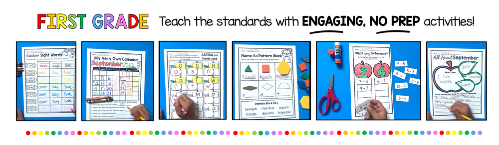 First Grade September Worksheets FREEBIES — Keeping My Kiddo Busy