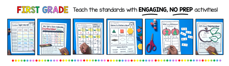 First Grade September Worksheets FREEBIES — Keeping My Kiddo Busy