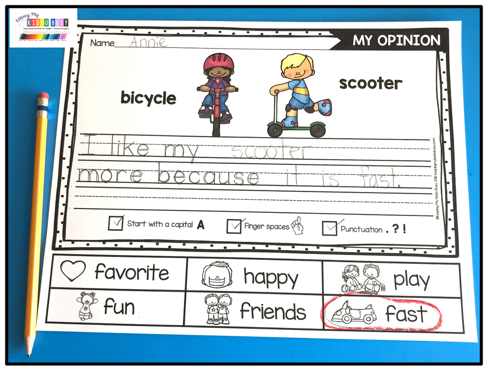 Opinion Writing - Unit 5 - FREE ACTIVITY — Keeping My Kiddo Busy