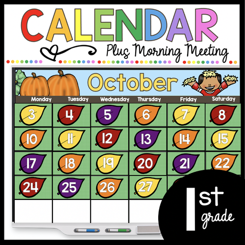 First Grade calendar — Keeping My Kiddo Busy