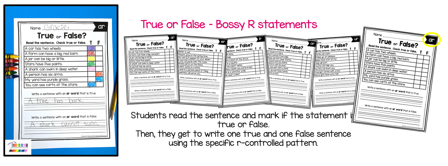 Bossy R Phonics Unit - R Controlled Vowels - FREEBIES — Keeping My ...
