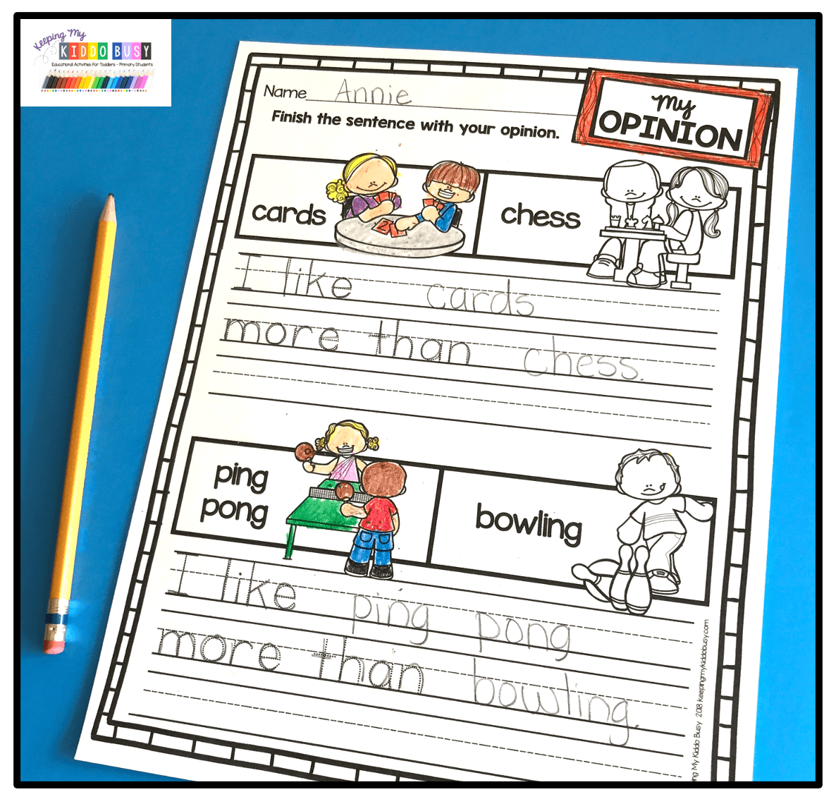Opinion Writing - Unit 5 - FREE ACTIVITY — Keeping My Kiddo Busy