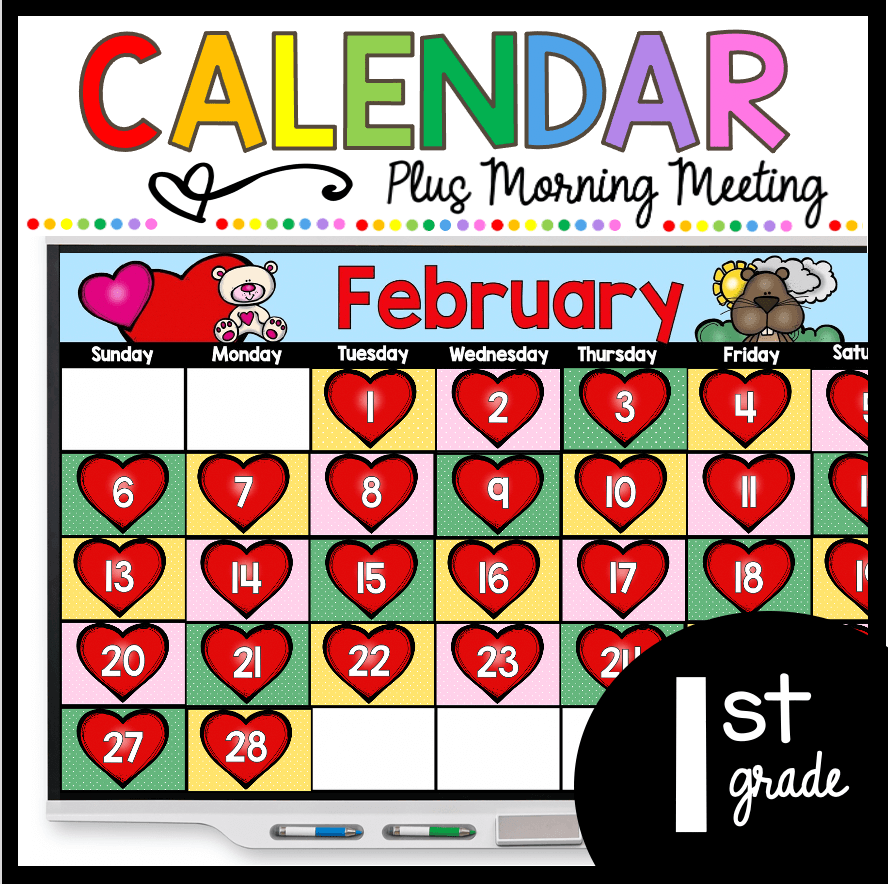 First Grade calendar — Keeping My Kiddo Busy