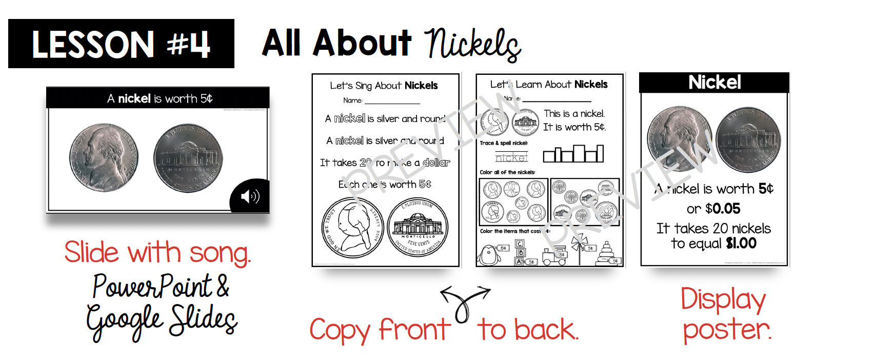 Dollars and Coins - Money Math for Kindergarten and First Grade ...