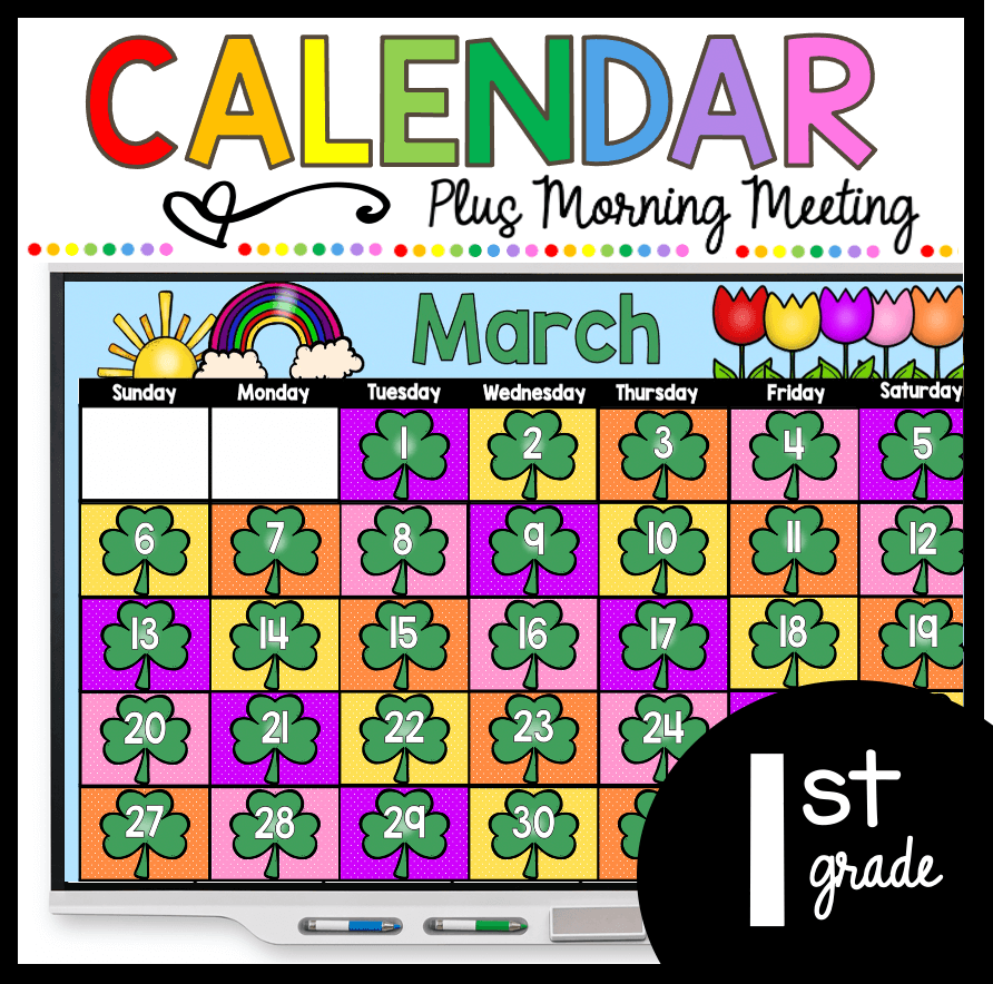 First Grade calendar — Keeping My Kiddo Busy