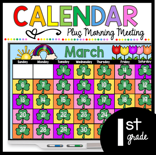 First Grade calendar — Keeping My Kiddo Busy
