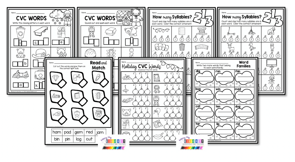 First Grade December Worksheets FREEBIES — Keeping My Kiddo Busy