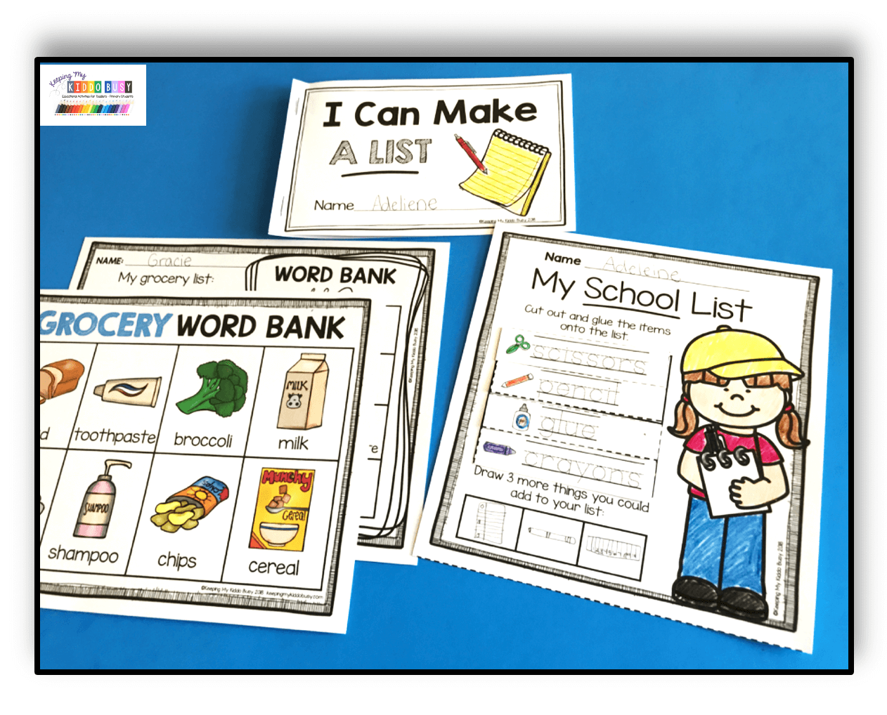 Writing Lists in Kindergarten - Unit 2 FREEBIE — Keeping My Kiddo Busy