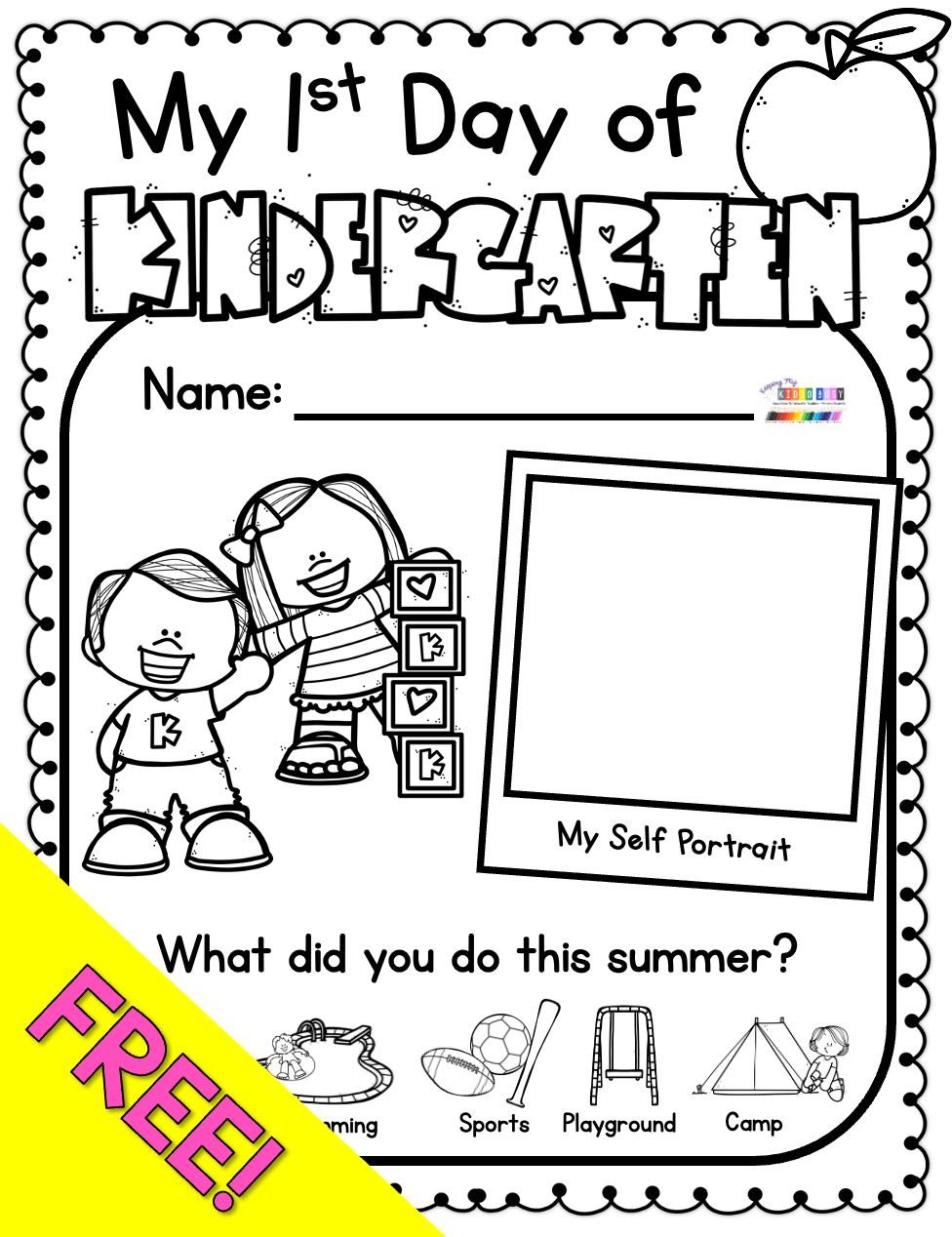 FREE lesson plans for the first day of kindergarten — Keeping My Kiddo Busy