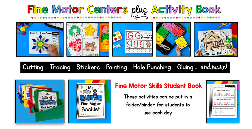 Winter Fine Motor Centers for Preschool and Kindergarten - FREEBIES ...