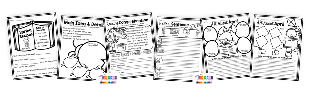 First Grade Activities for April FREE WORKSHEETS — Keeping My Kiddo Busy