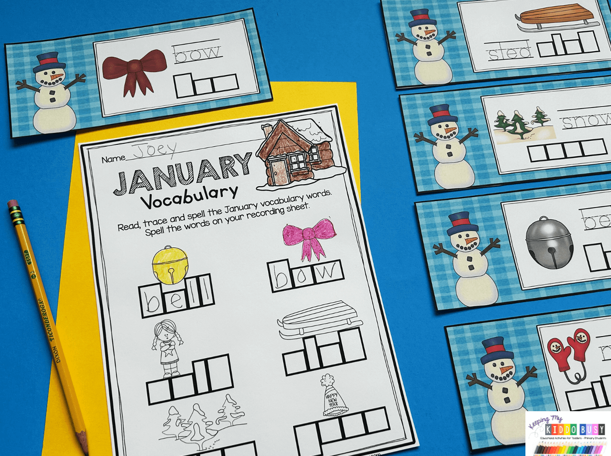 FREE Kindergarten Centers for January — Keeping My Kiddo Busy