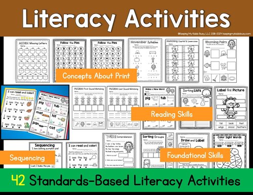 November Math and Literacy Pack - FREEBIES — Keeping My Kiddo Busy
