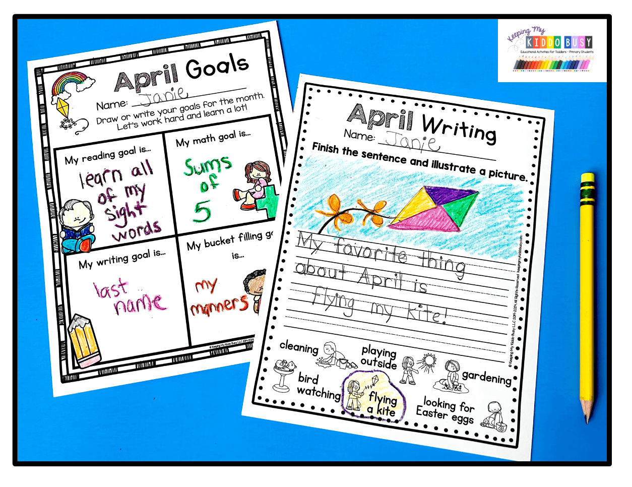 April in Kindergarten - FREE WORKSHEETS — Keeping My Kiddo Busy