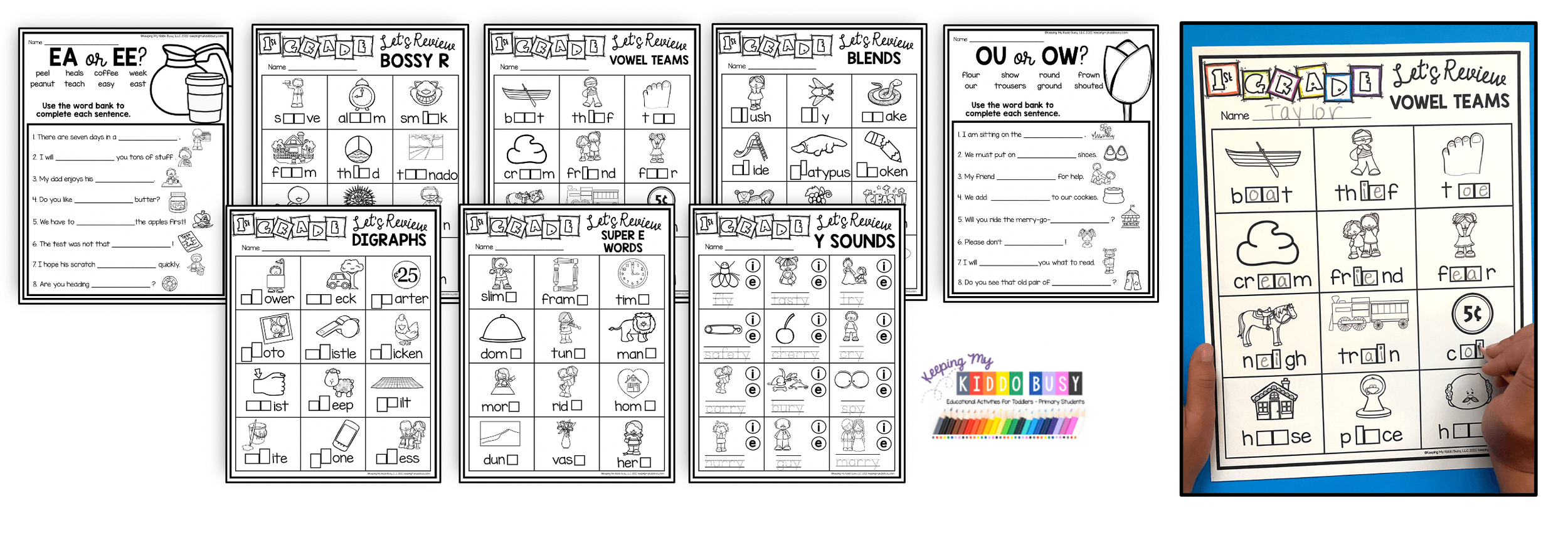 SUMMER REVIEW activities and worksheets for first grade - FREEBIES ...