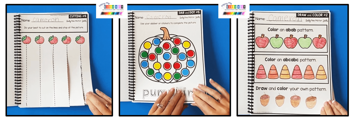 Fall Fine Motor Centers for Preschool and Kindergarten - FREE ...