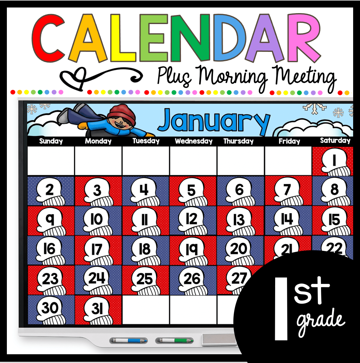 First Grade calendar — Keeping My Kiddo Busy