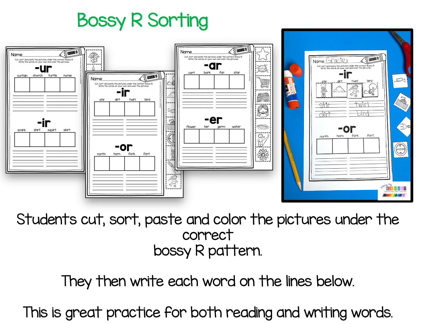 Bossy R Phonics Unit - R Controlled Vowels - FREEBIES — Keeping My ...