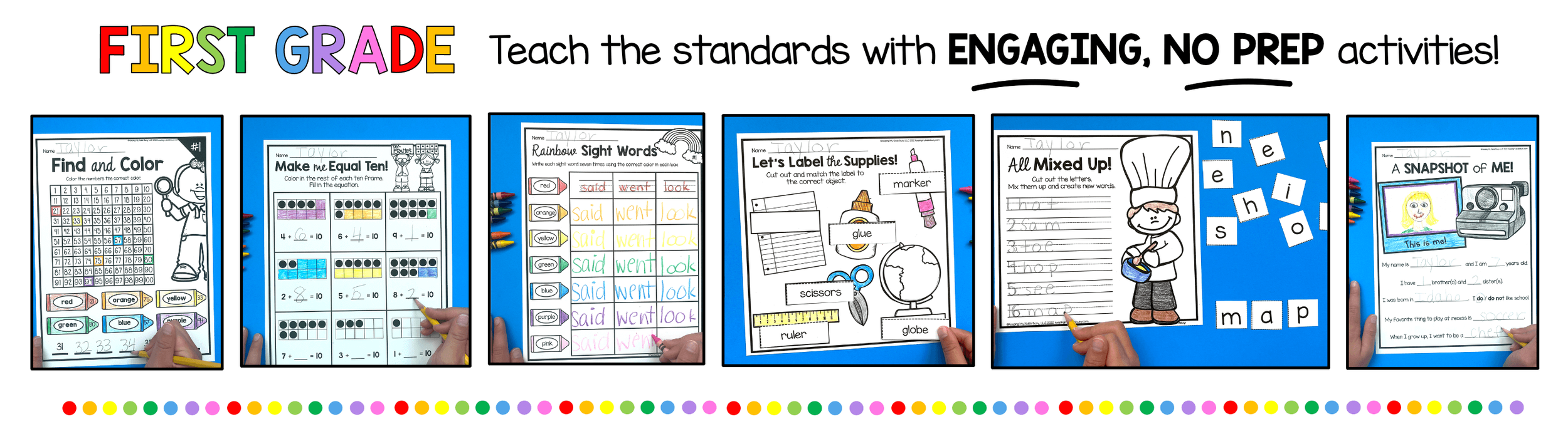 First Grade Back to School Activities FREE WORKSHEETS — Keeping My ...