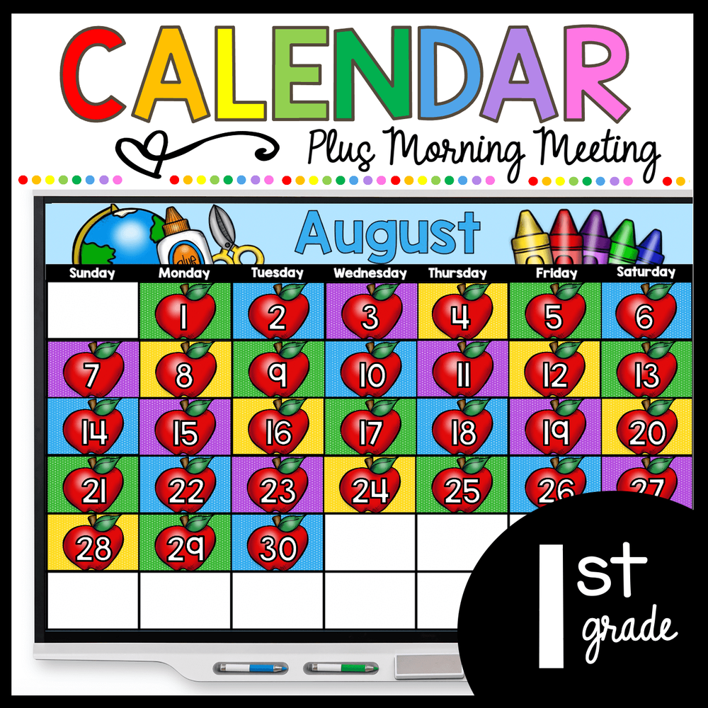 First Grade calendar — Keeping My Kiddo Busy