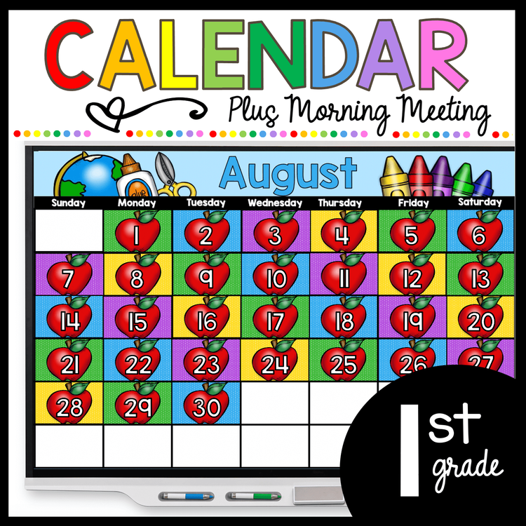 First Grade calendar — Keeping My Kiddo Busy
