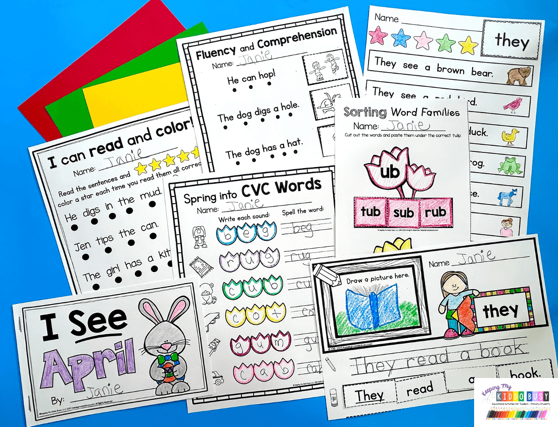 April in Kindergarten - FREE WORKSHEETS — Keeping My Kiddo Busy