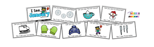 I See January Literacy Pack - Sight Words and Vocabulary WINTER ...