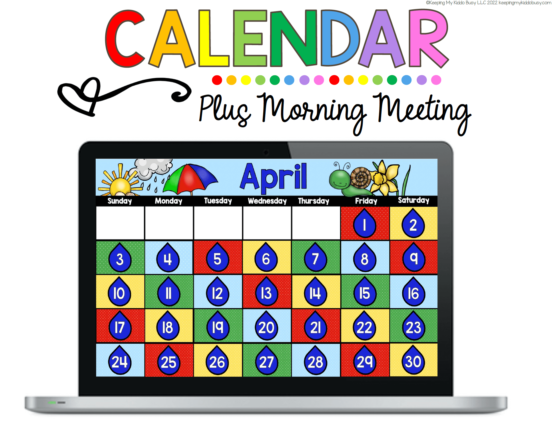 April Calendar and Morning Meeting in Kindergarten — Keeping My Kiddo Busy