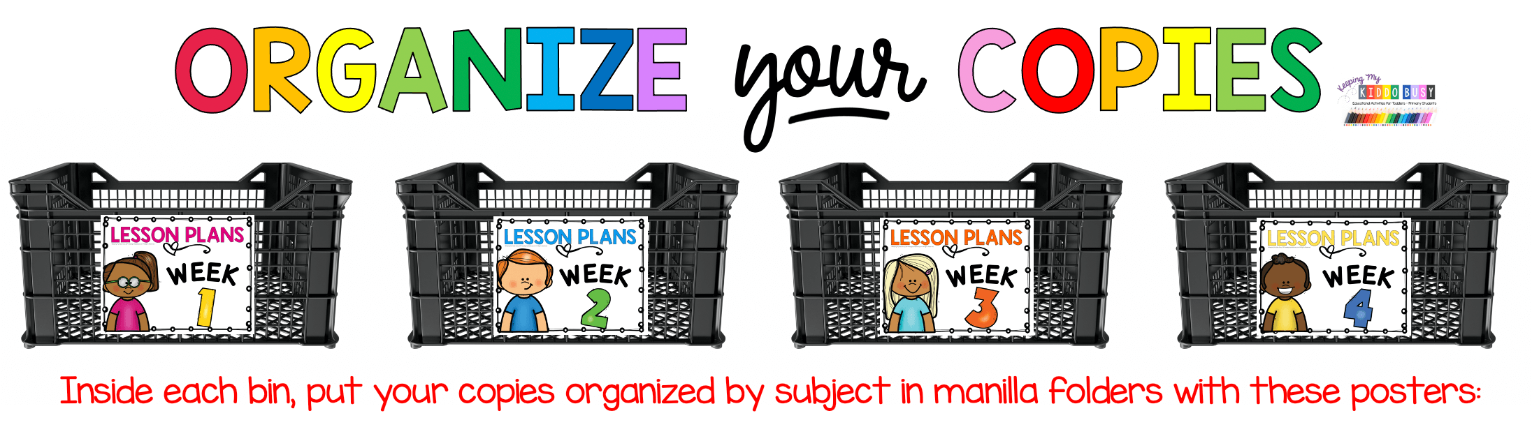 FREE Monthly Organizing Posters — Keeping My Kiddo Busy