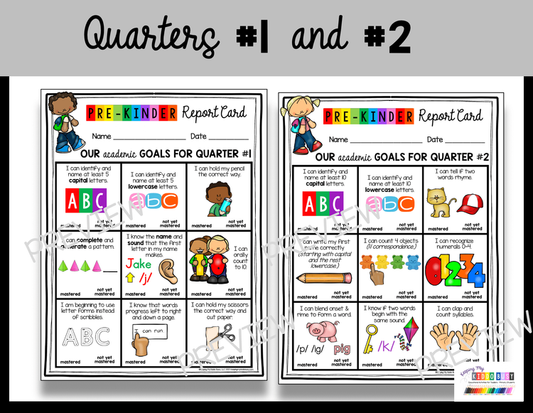 Pre-K Report Cards and Assessments FREE Download Transitional ...