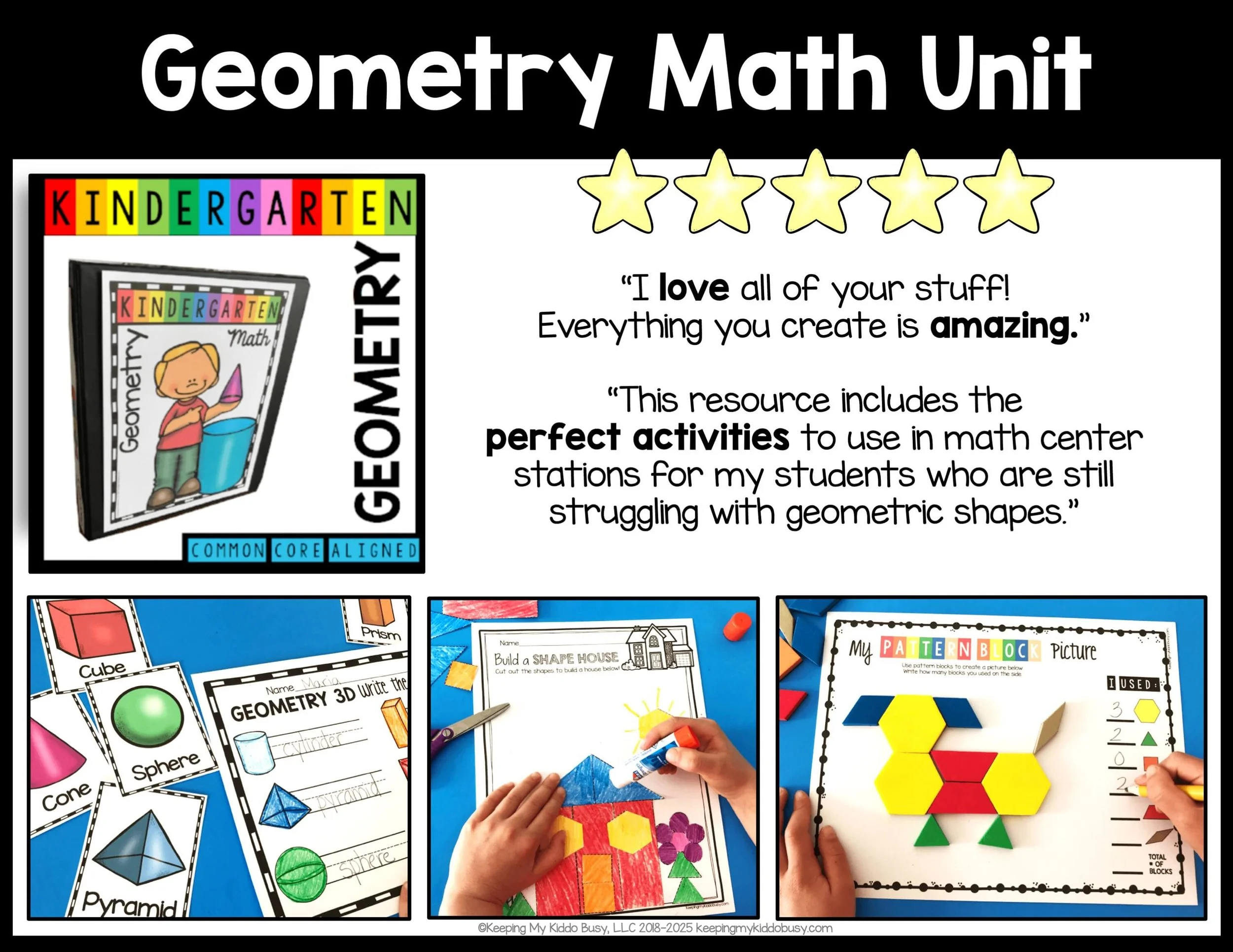 Kindergarten Geometry Unit - FREEBIES — Keeping My Kiddo Busy
