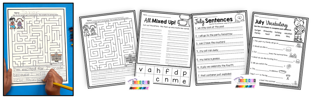 SUMMER REVIEW activities and worksheets for first grade - FREEBIES ...
