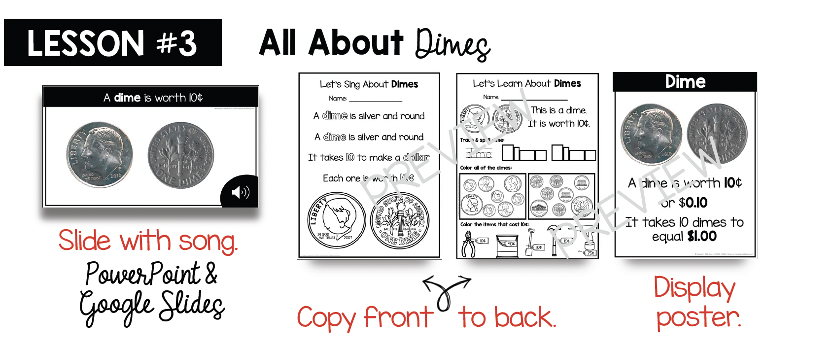 Dollars and Coins - Money Math for Kindergarten and First Grade ...