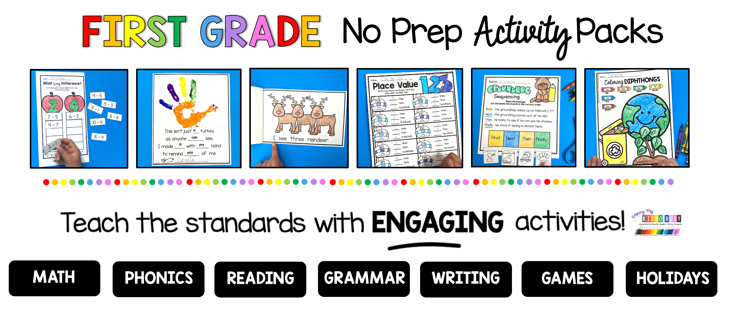 First Grade No Prep Packs — Keeping My Kiddo Busy