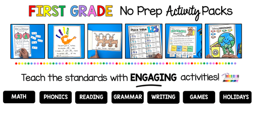 First Grade No Prep Packs — Keeping My Kiddo Busy