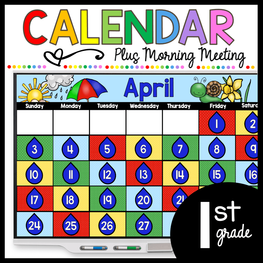 First Grade calendar — Keeping My Kiddo Busy