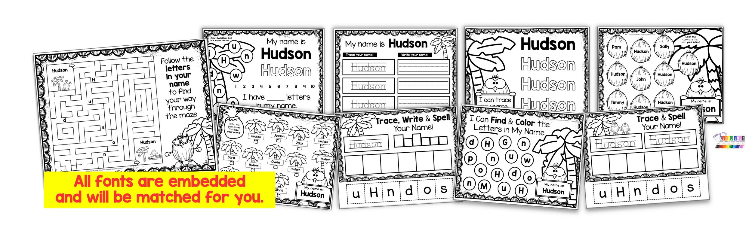 Chicka Chicka Boom Boom - Name Activities and Crafts for Preschool and ...