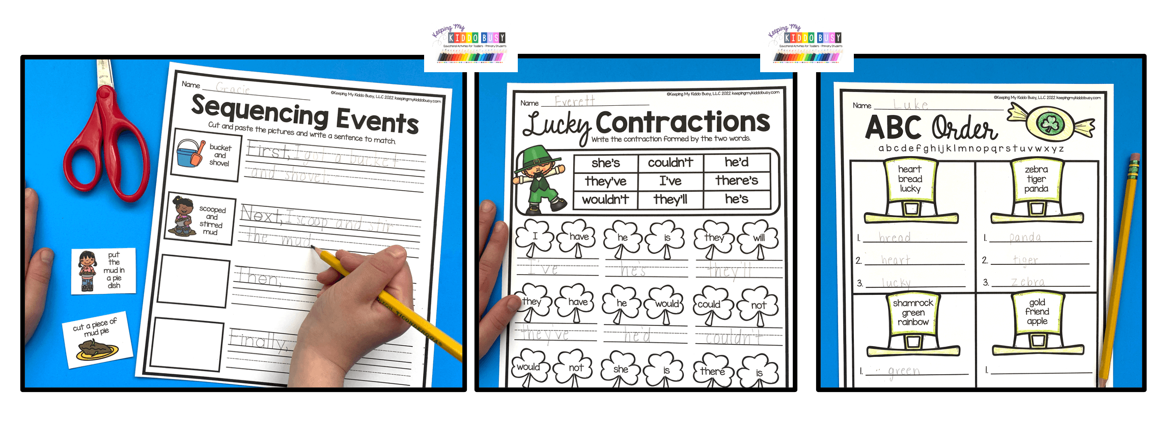 First Grade Activities for March FREE WORKSHEETS — Keeping My Kiddo Busy