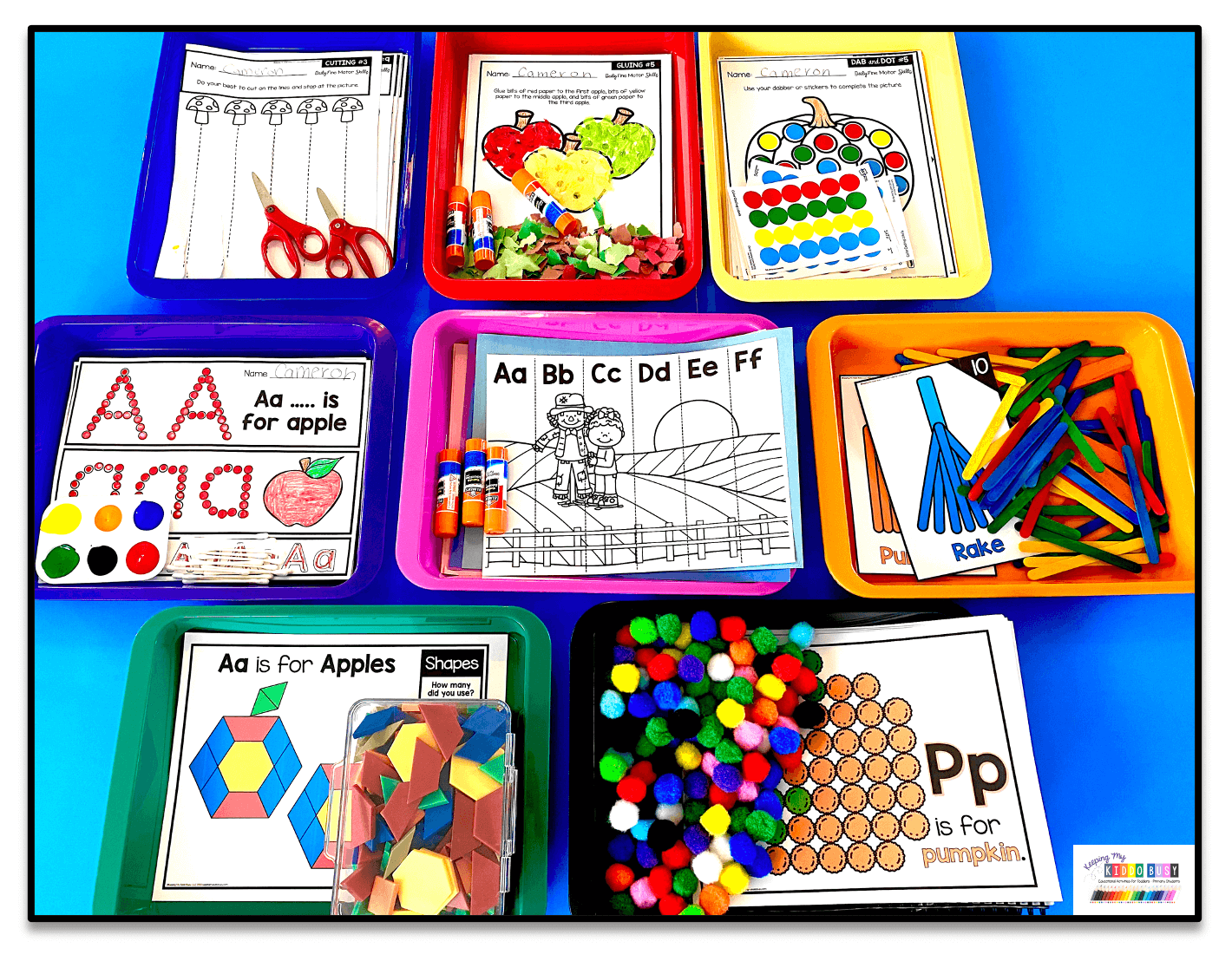 Fall Fine Motor Centers for Preschool and Kindergarten - FREE ...