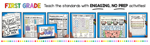 SUMMER REVIEW activities and worksheets for first grade - FREEBIES ...