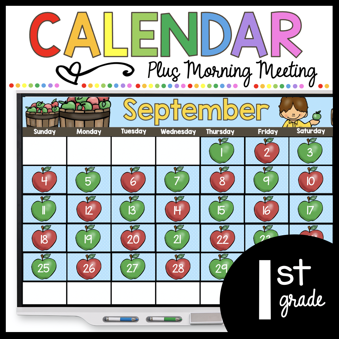 First Grade calendar — Keeping My Kiddo Busy