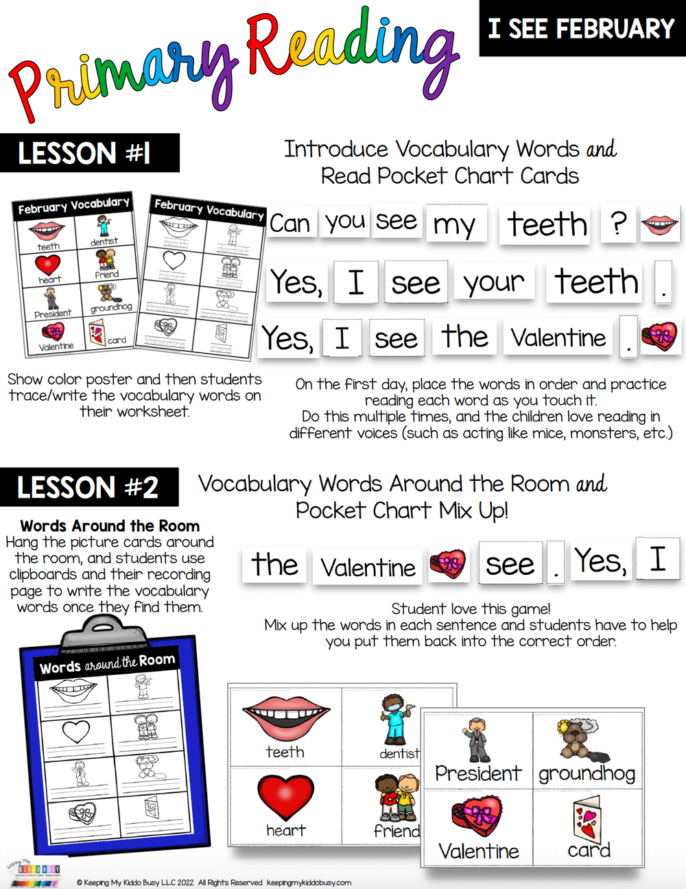 February Reading Unit for Pre-k and Kindergarten — Keeping My Kiddo Busy