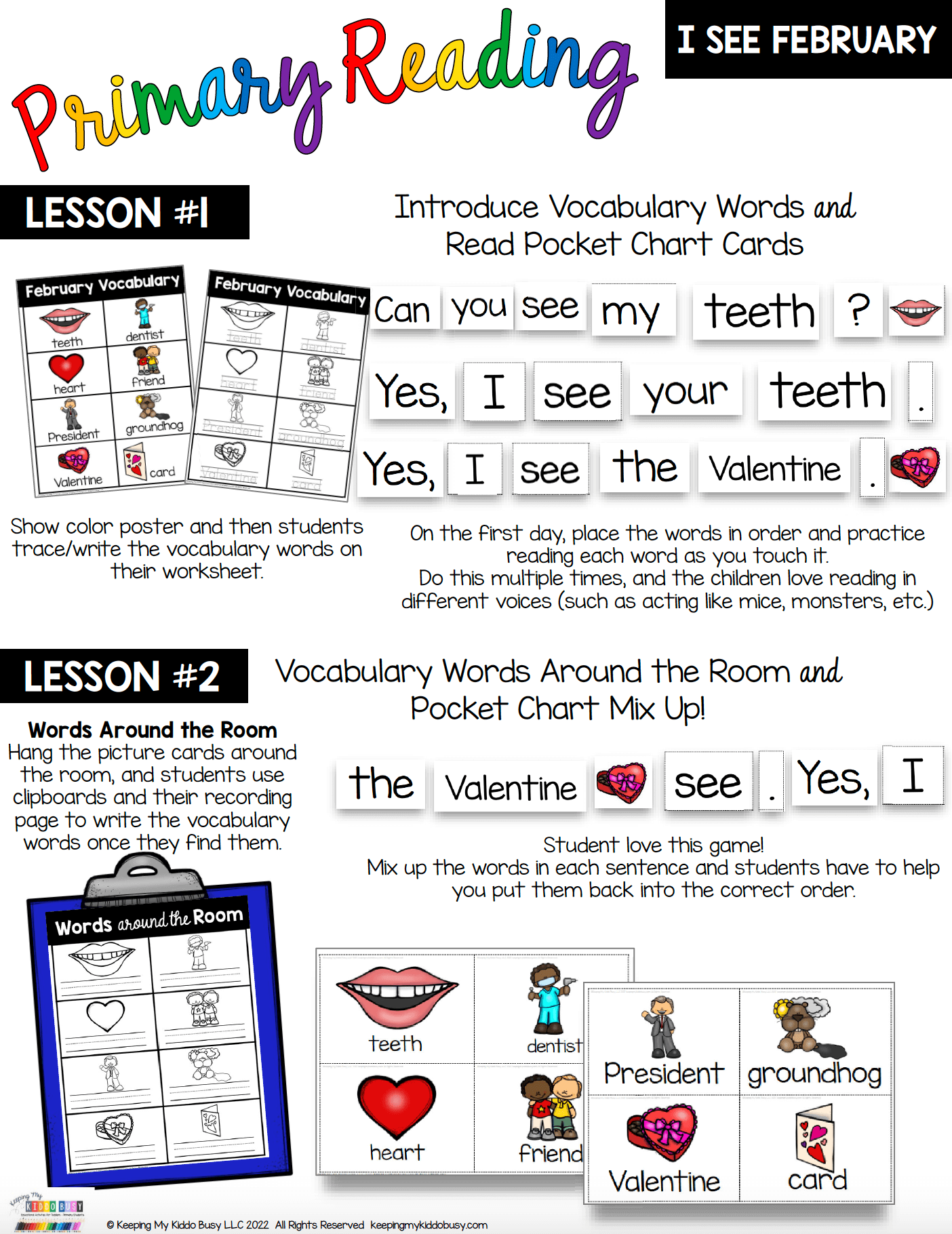 February Reading Unit for Pre-k and Kindergarten — Keeping My Kiddo Busy