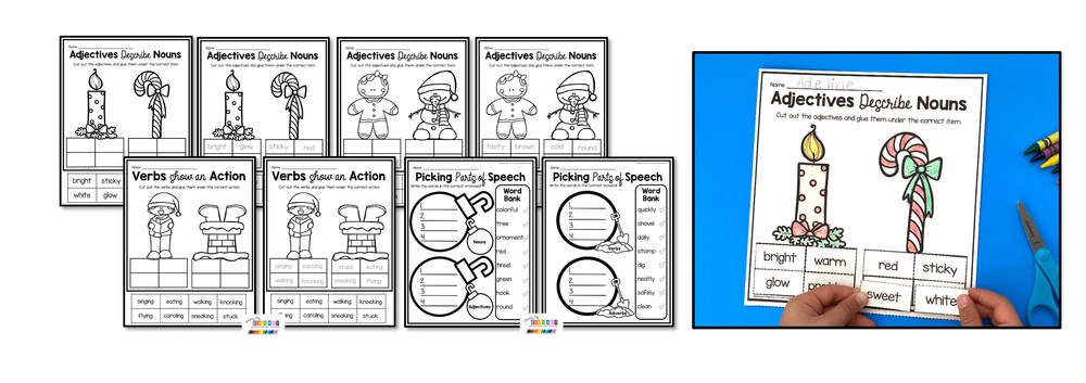 First Grade December Worksheets FREEBIES — Keeping My Kiddo Busy