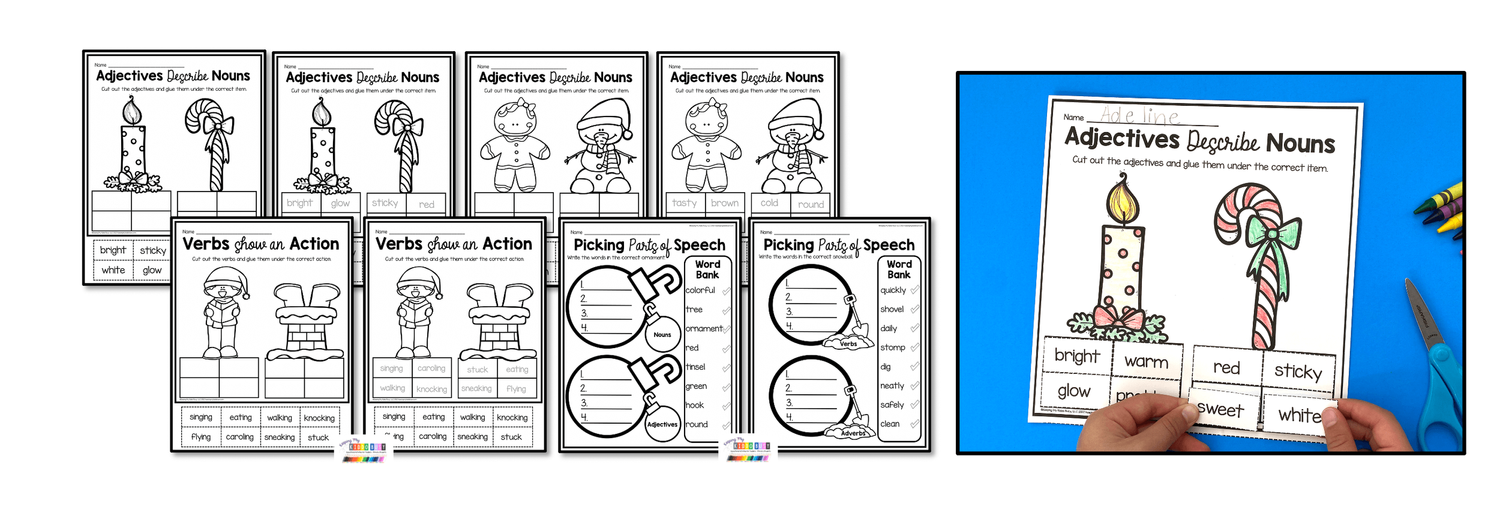 First Grade December Worksheets FREEBIES — Keeping My Kiddo Busy