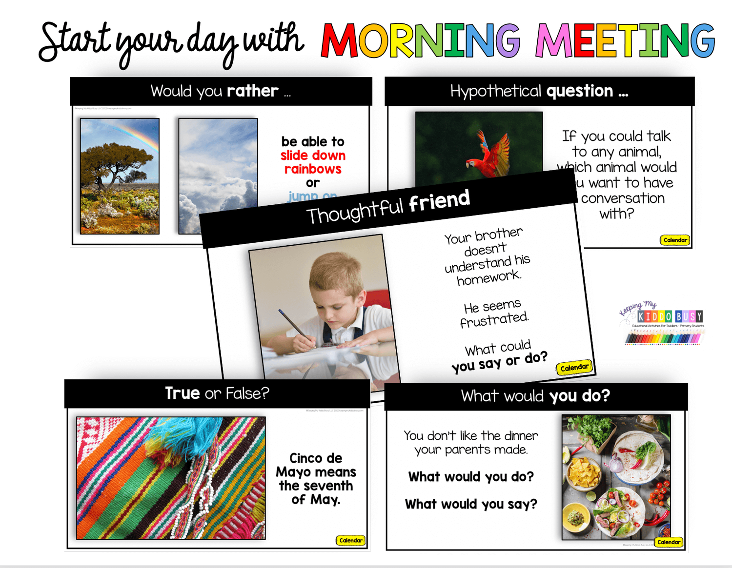 May Calendar and Morning Meeting in Kindergarten — Keeping My Kiddo Busy