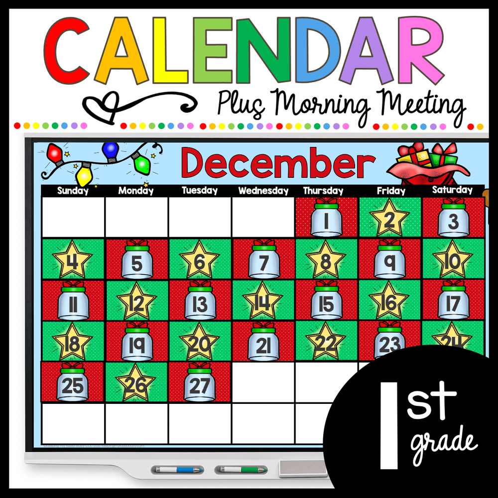 First Grade calendar — Keeping My Kiddo Busy